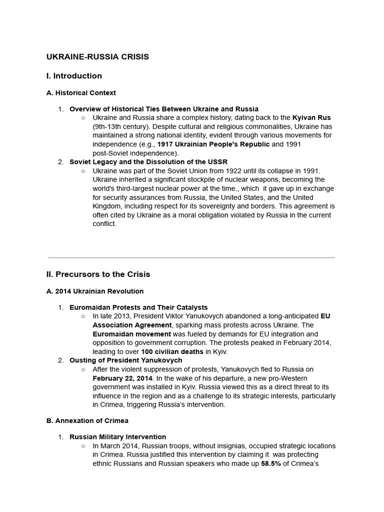 Ukraine-Russia Crisis: Historical Overview | PDF | Russia | World Politics