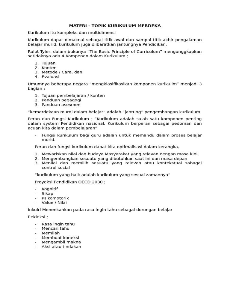 MATERI PMM - Merdeka Mengajar | PDF