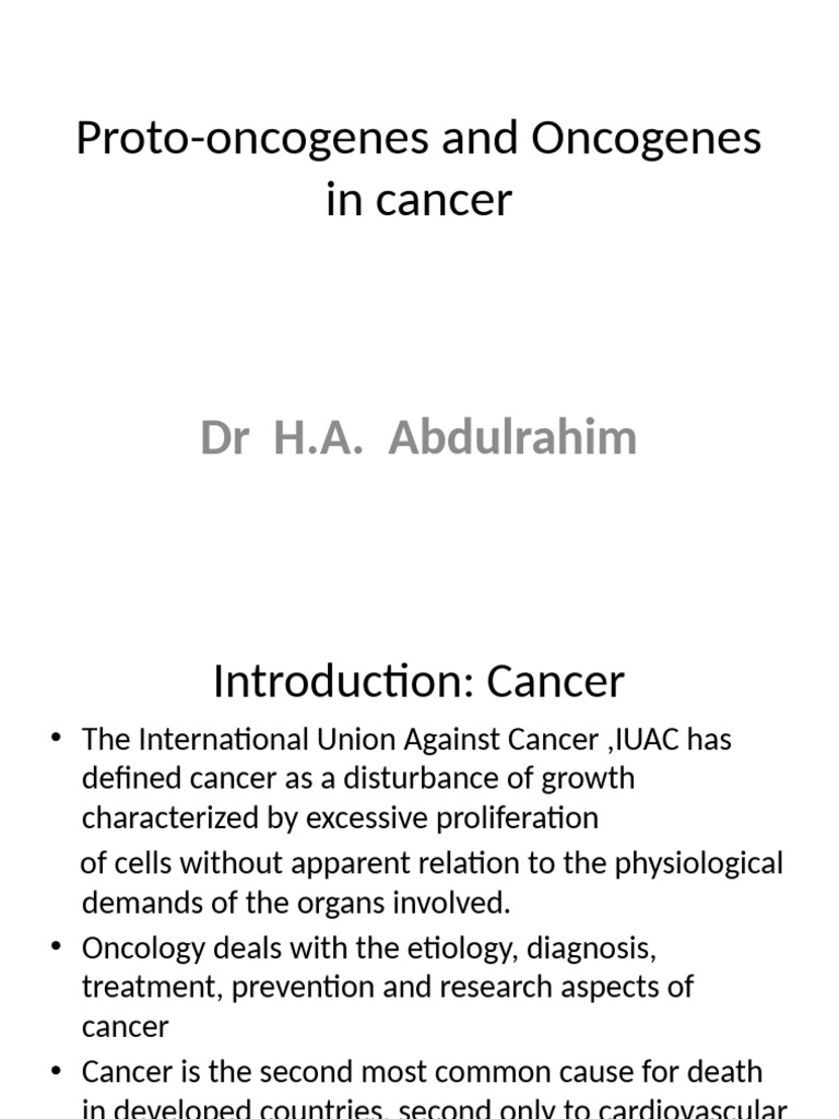 Oncogenes and Proto-Oncogenes in Cancer | PDF | Oncogene | Cell Cycle