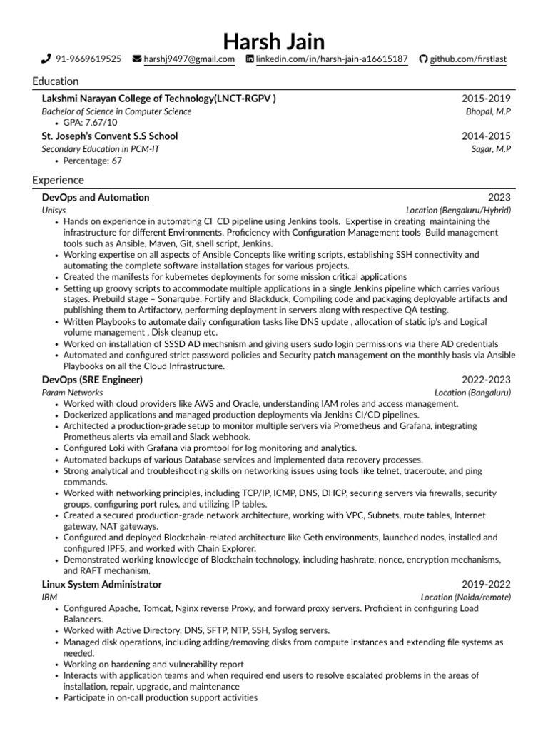 Harsh Devops Linux Specialist | PDF | Cloud Computing | Computer Network