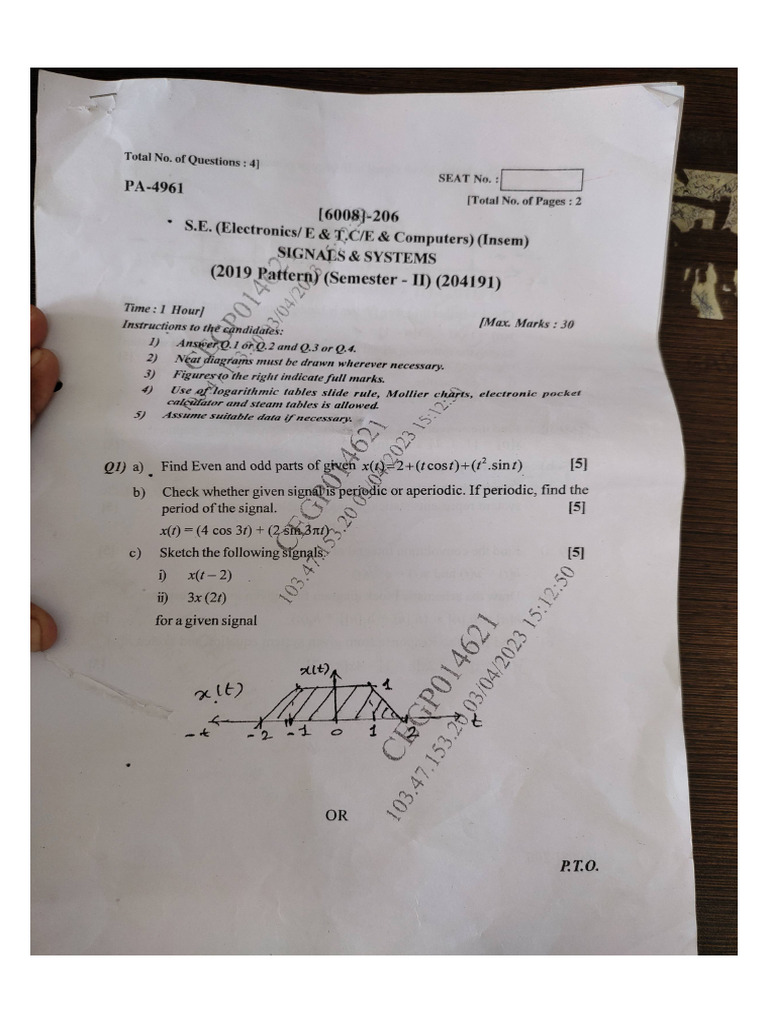 SS Insem Paper Solution | PDF