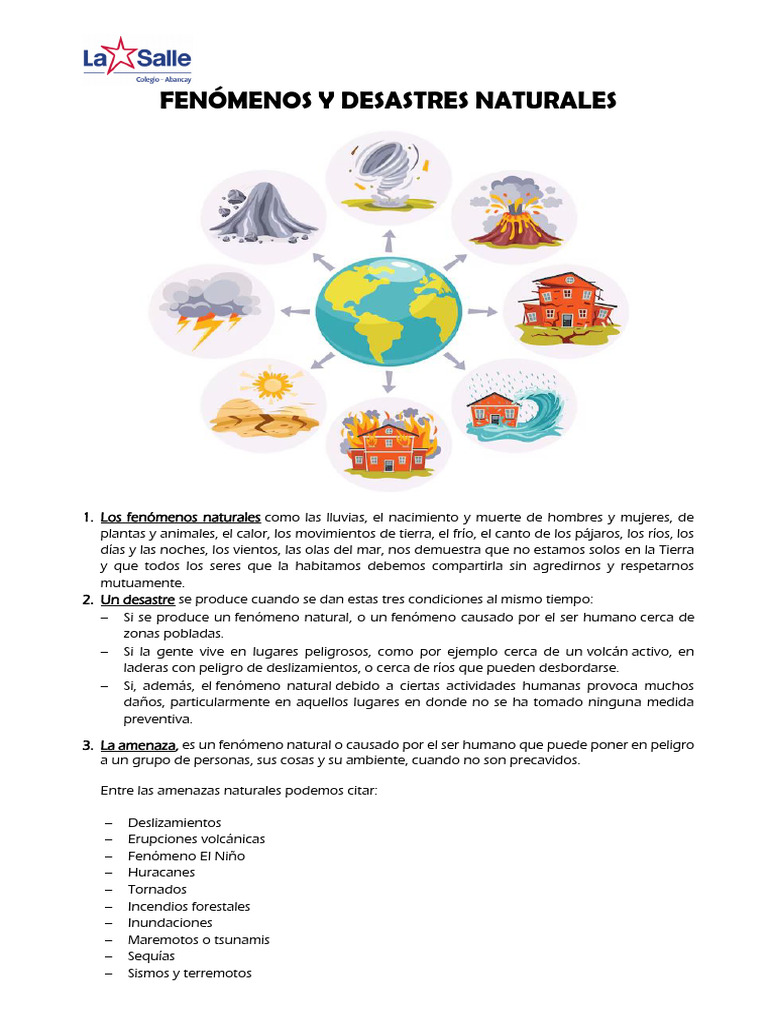 Fenómenos y Desastres Naturales | PDF | Nieve | Desastres naturales