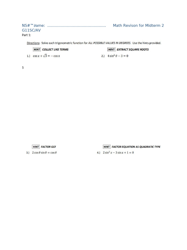 Revision Midterm2 | PDF