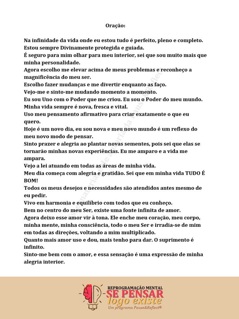 Se Pensar: Re Fle CT | PDF | Amor