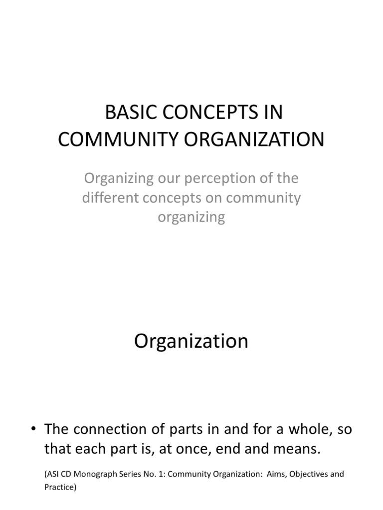 Community Organization Concepts Explained | PDF | Politics | Social Science
