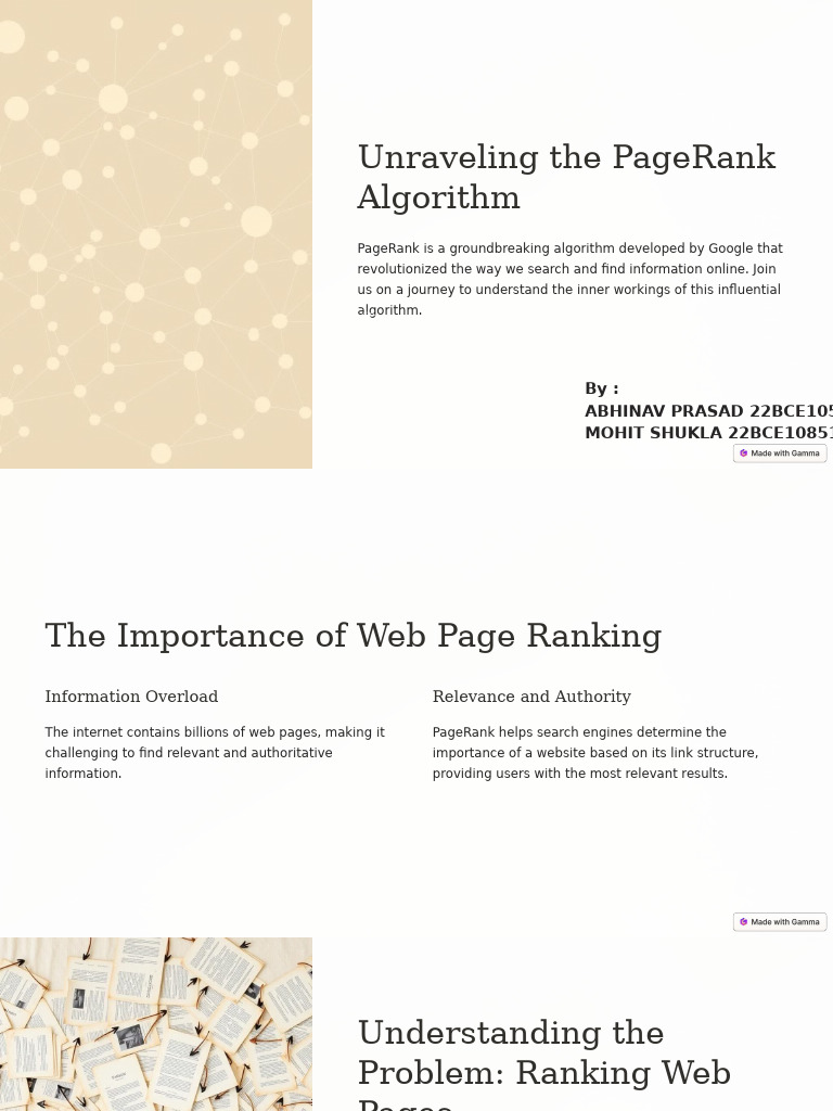 Unraveling The PageRank Algorithm | PDF | Information Science | Computing