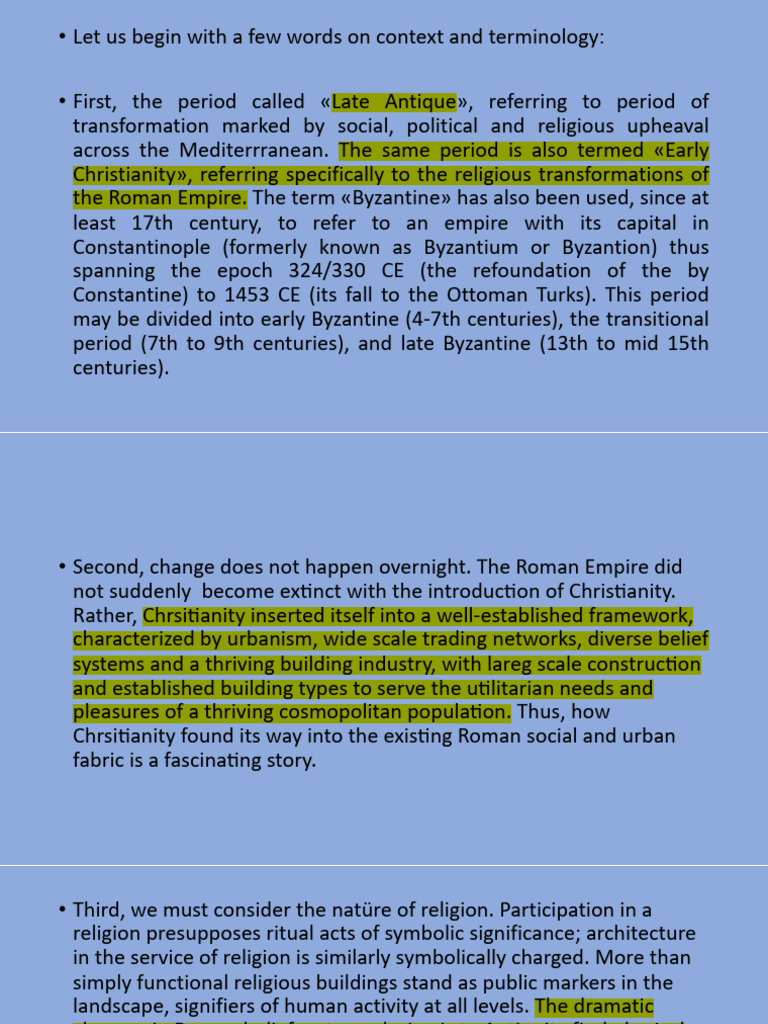 Early Christian Architecture Overview | PDF | Byzantine Empire
