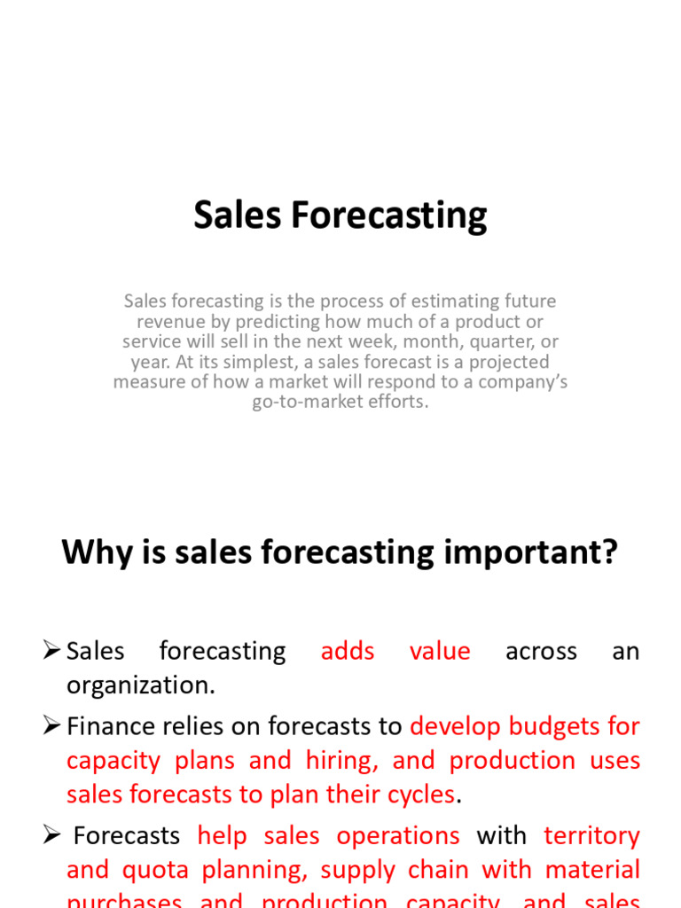 Sales Forecasting | PDF | Forecasting | Sales
