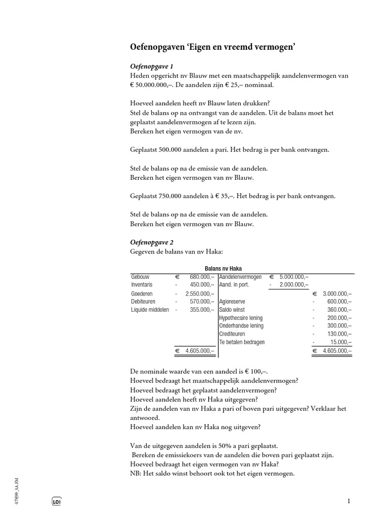 Eigen en Vreemd Vermogen | PDF