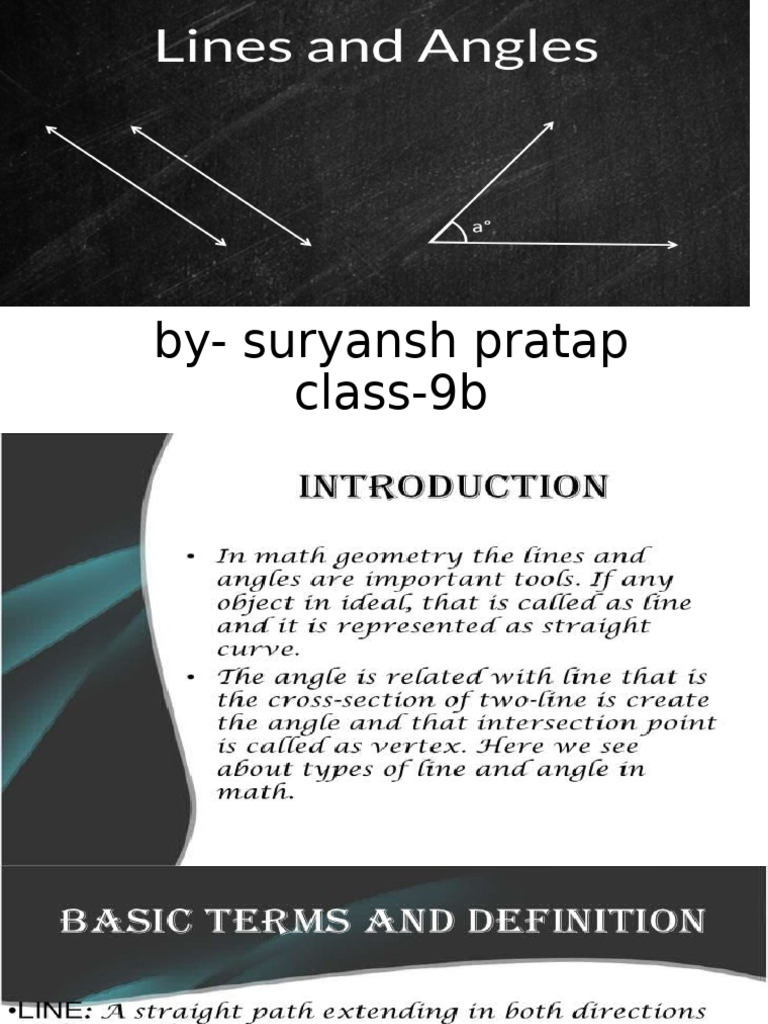 LINES AND ANGLES PPT | PDF