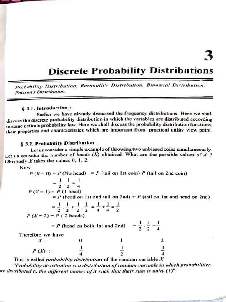 Discrete Probability Distribution | PDF | Probability Distribution | Poisson Distribution