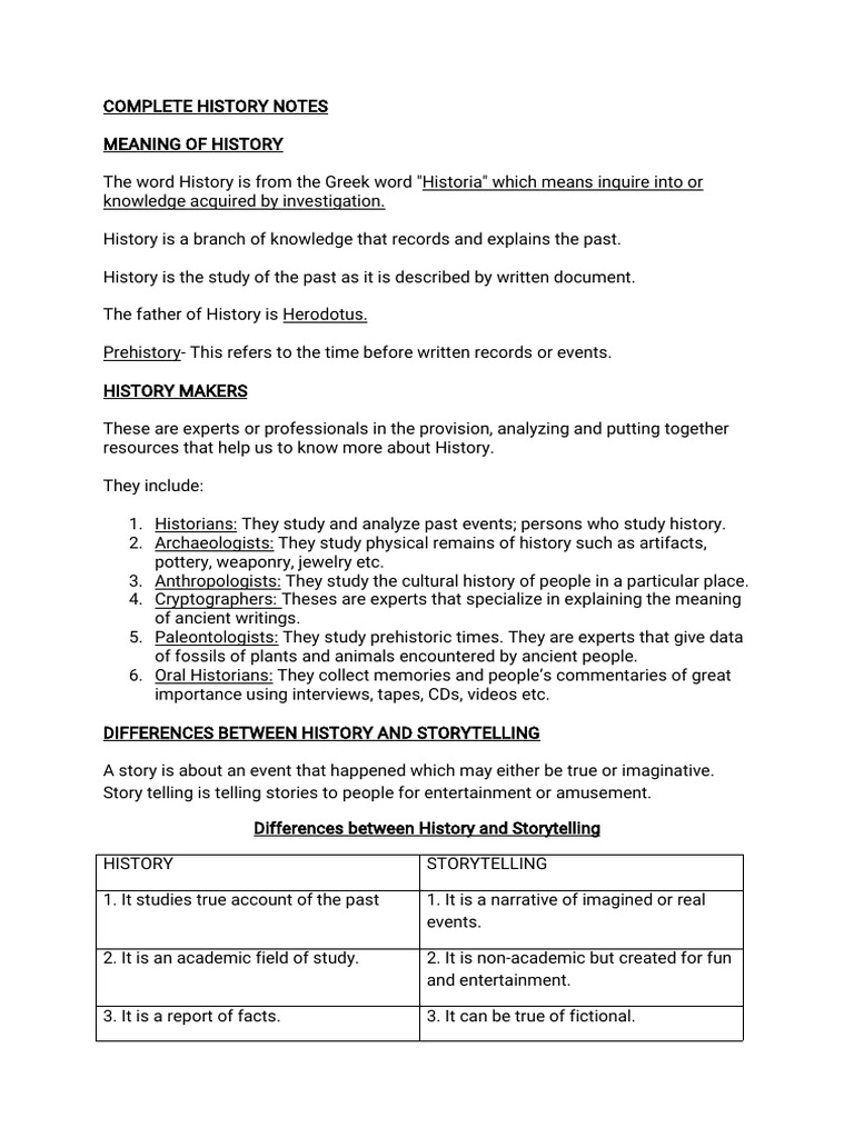 JSS3 Complete History Notes | PDF