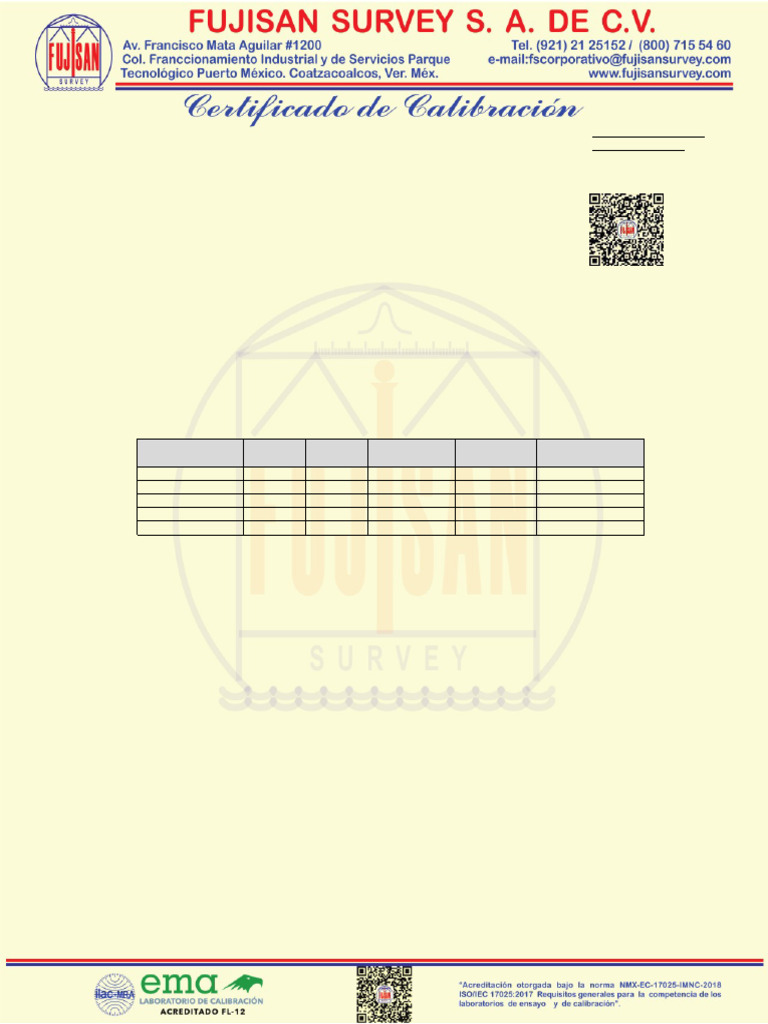 Sensor y Transmisor Fsfl-Ccms-07291-A24 | PDF | Calibración | Laboratorios