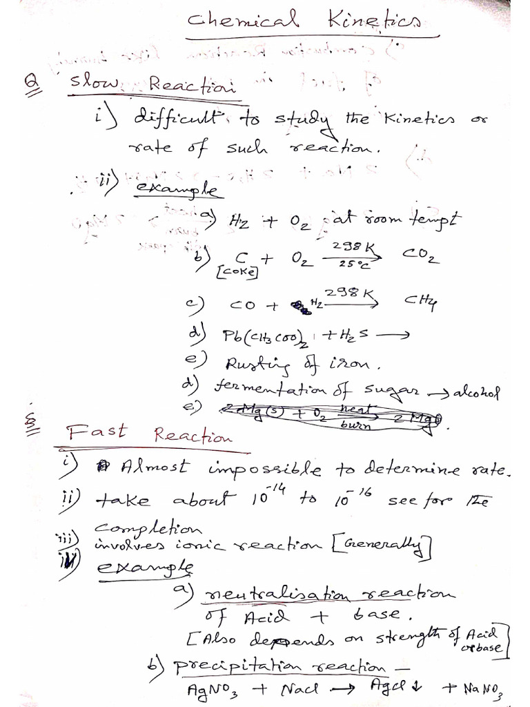 Slow and Fast Reaction | PDF