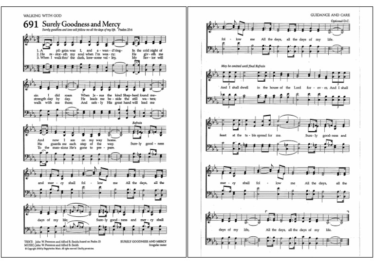 Surely Goodness and Mercy-1 | PDF