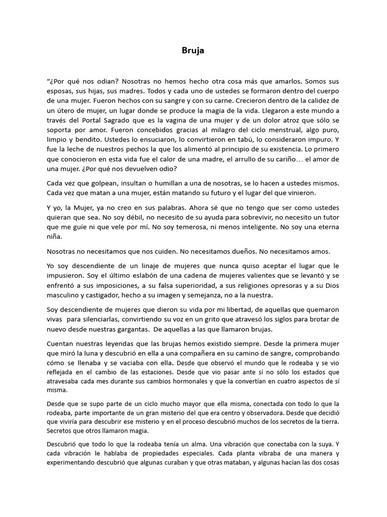 Bruja | PDF | Brujería | Amor