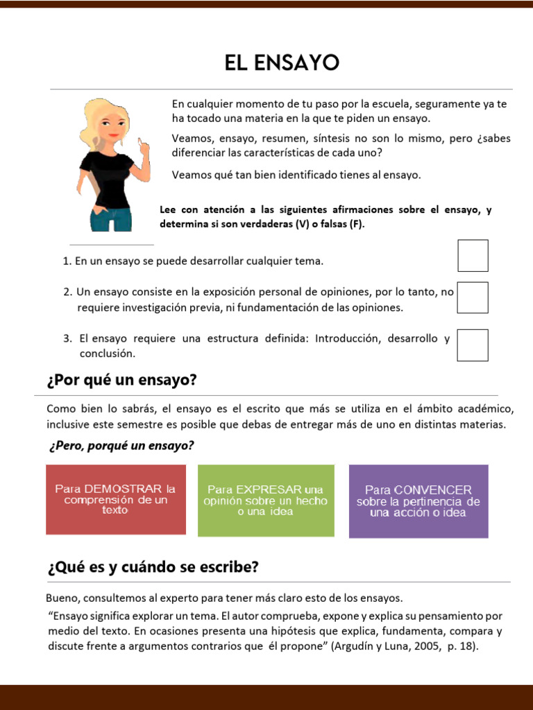 El Ensayo Ejercicio | PDF | Ensayos