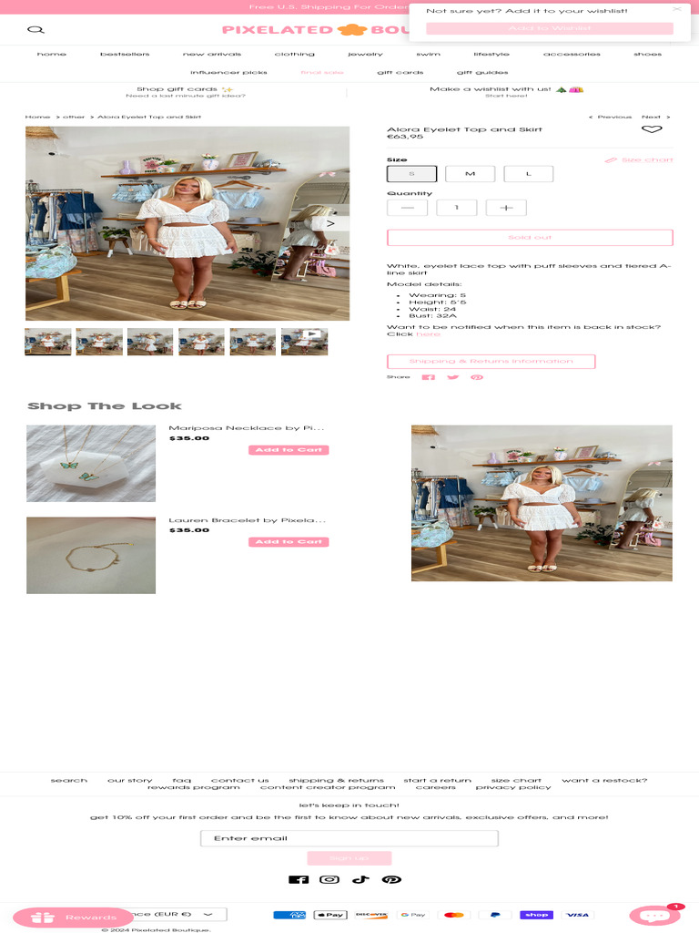 Alora Eyelet Top and Skirt Set | PDF | Style | Human Appearance