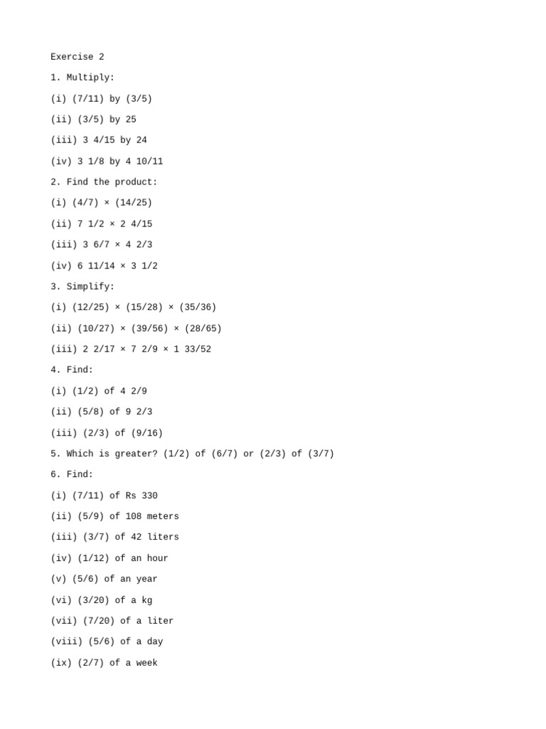 Worksheet_Maths_Chapter2 | PDF
