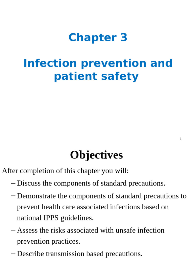 Chapter 3 Infection Prevention | PDF | Hand Washing | Infection