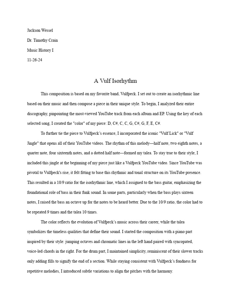 Vulf Isorhythm | PDF