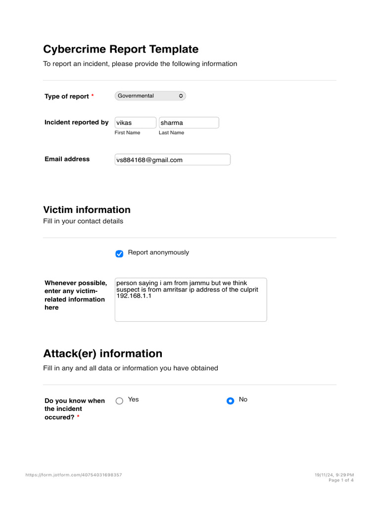 Cybercrime Report Template | PDF | Cybercrime | Security