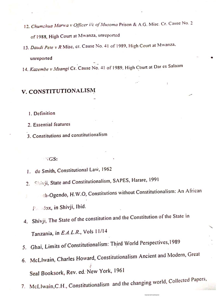 Constitutional Law 11 Course Outline | PDF