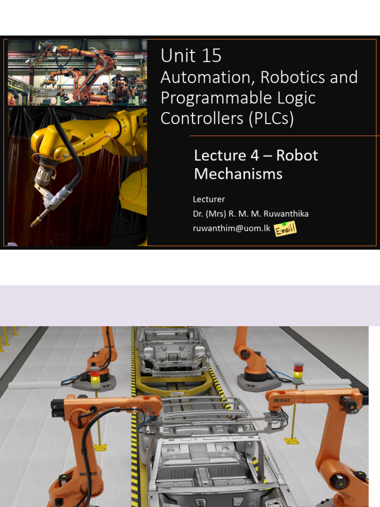 Lecture 4-Robot Mechanisms | PDF | Rotation | Classical Mechanics