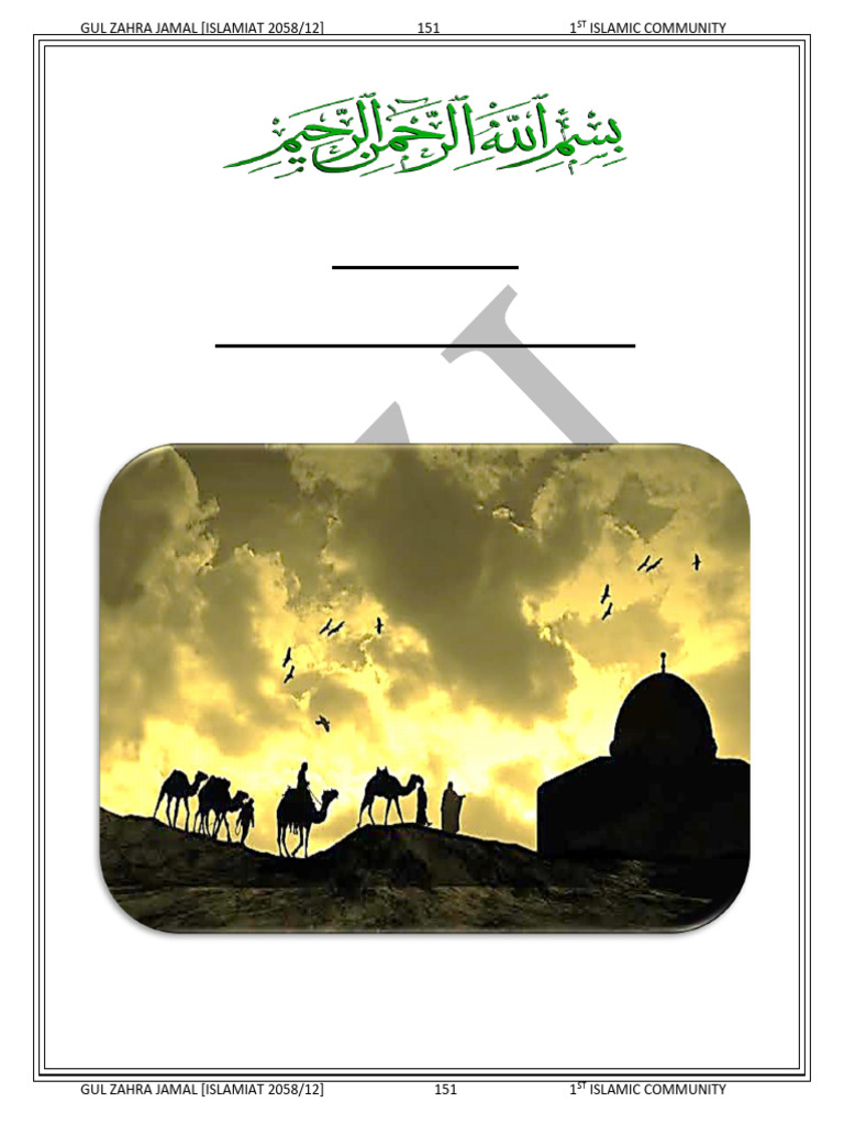 11 First Islamic Community | PDF | Muhammad | Umar