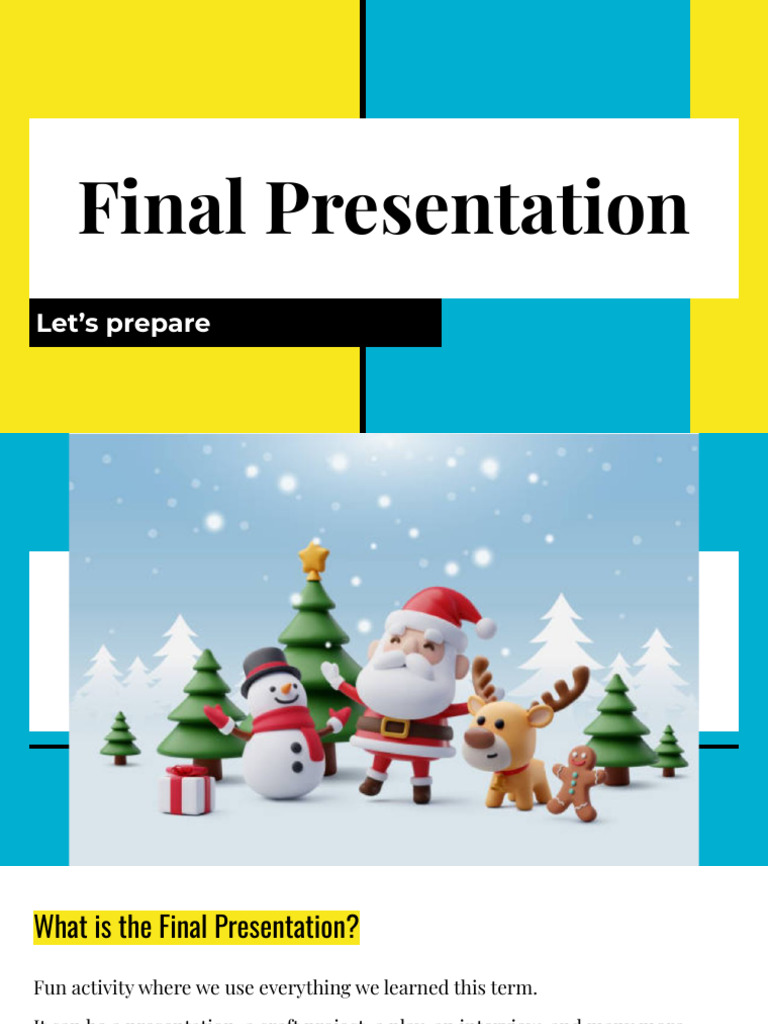 Final Presentation Ideas for Christmas | PDF