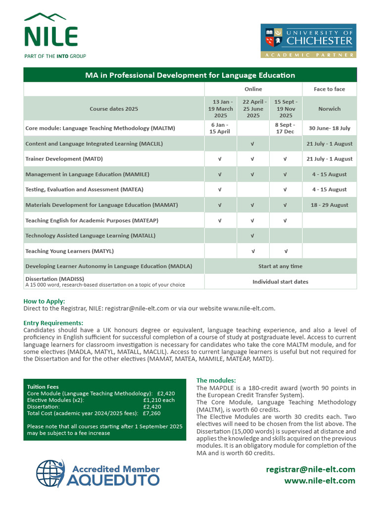 MA Dates List 2025 | PDF | Language Education | Learning