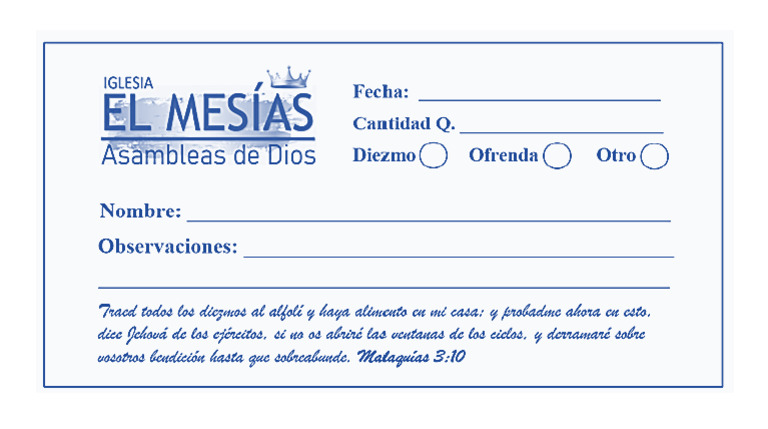 Sobres Diezmos | PDF