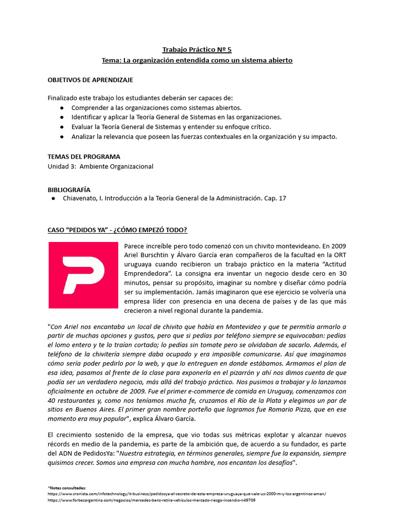 TP 5 - U3 - TGS | PDF | Business | Entrega (Comercio)