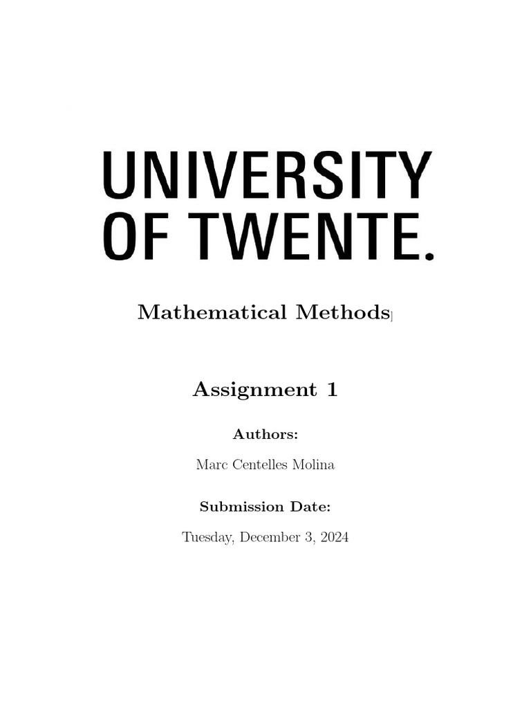 Assignment 1 Marc Cent Elles | PDF | Derivative | Stability Theory