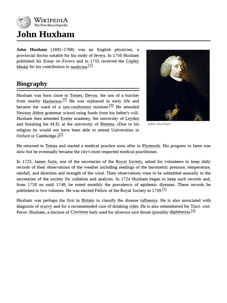 John_Huxham | PDF | Medicine | Health Sciences