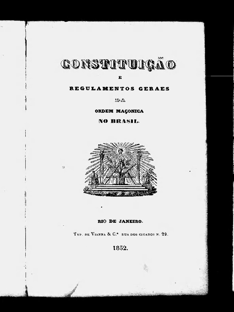 Constituicao - Gob - 1852 | PDF | Loja Maçônica | Maçonaria