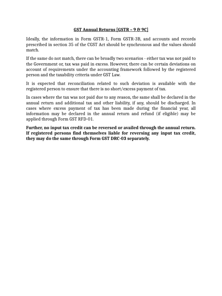 GSTR-9 Annual Return Guide | PDF