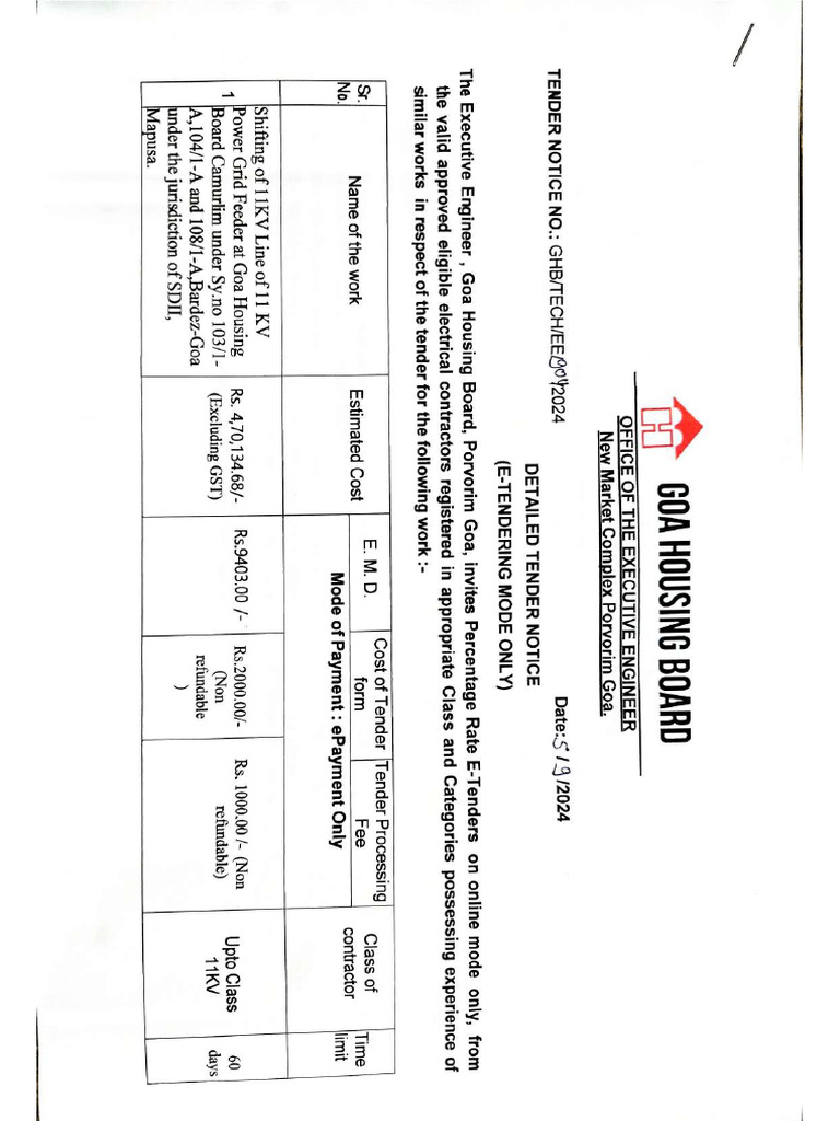 GHB Detailed Tender Notice | PDF