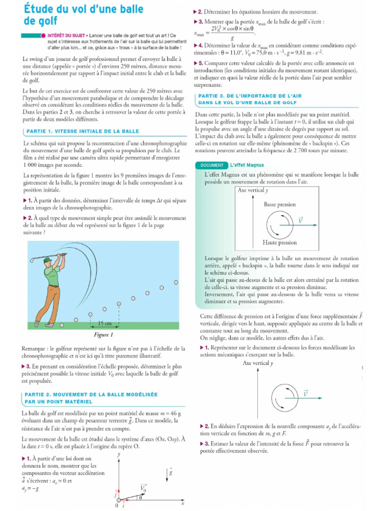 Tle Spé - CH 11 - Sujet Bac | PDF
