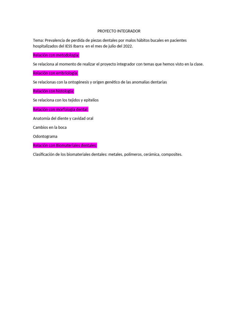 Proyecto Integrador | PDF