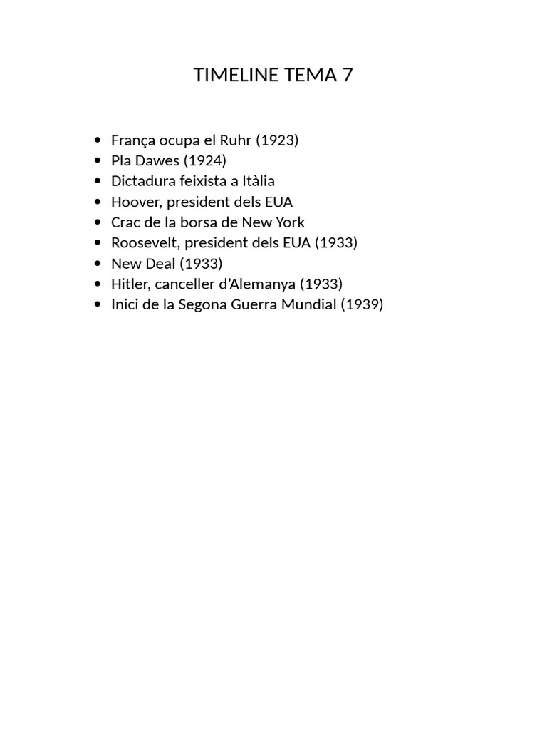 Timeline Tema 7 | PDF