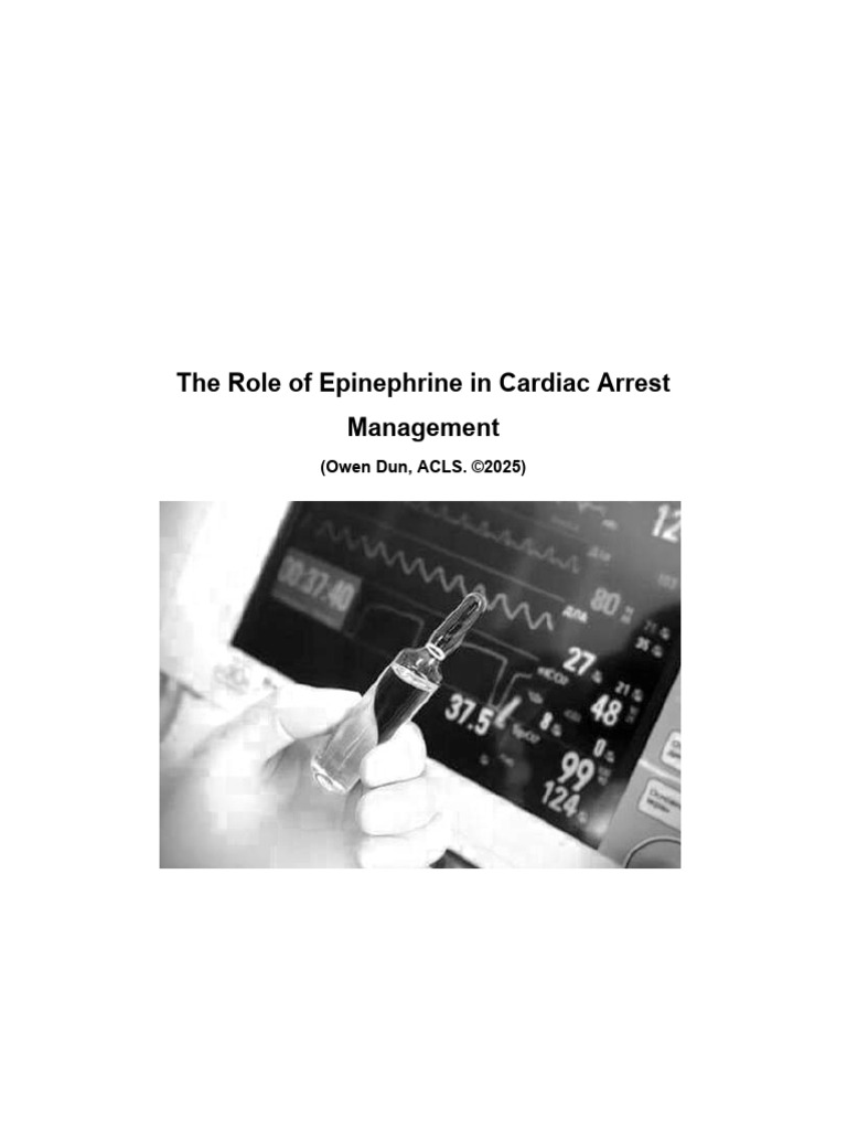 001. Role of Epinephrine in Cardiac Arrest Management | PDF | Cardiac ...