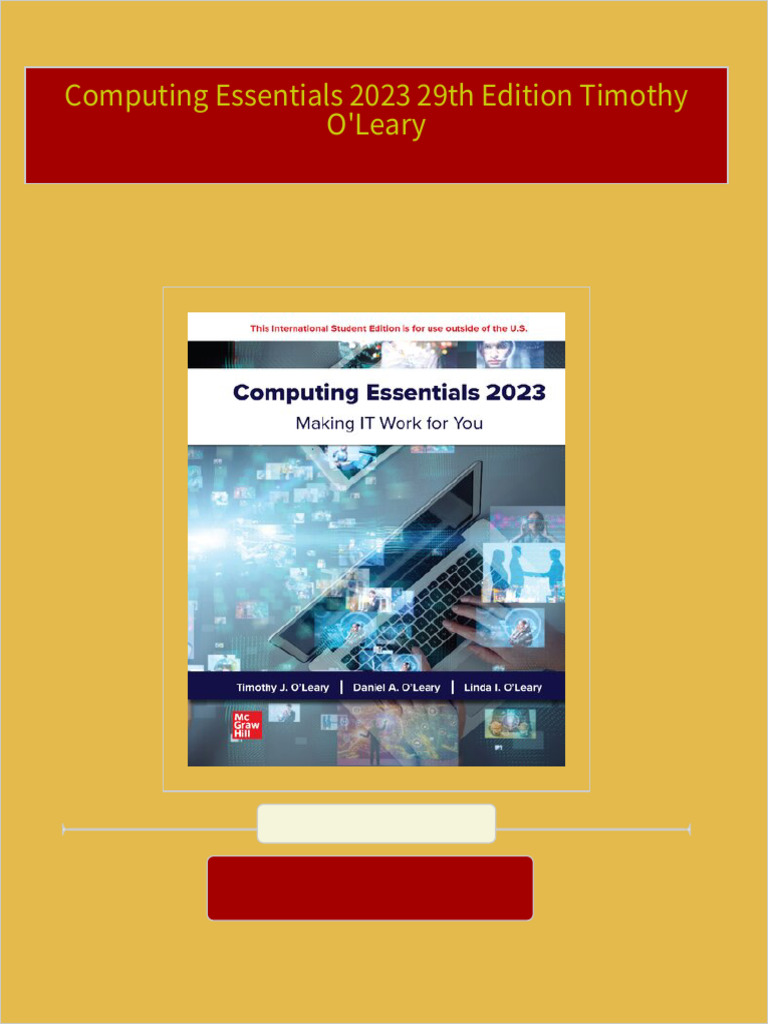 Full Computing Essentials 2023 29th Edition Timothy O'Leary PDF All ...