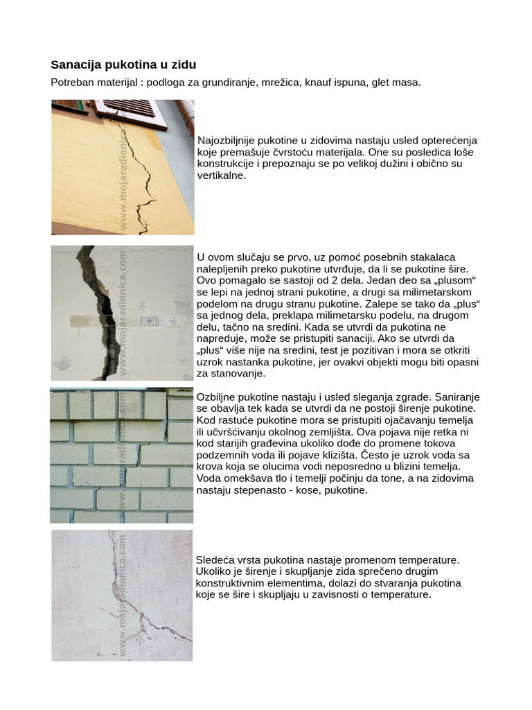 Sanacija Pukotina | PDF