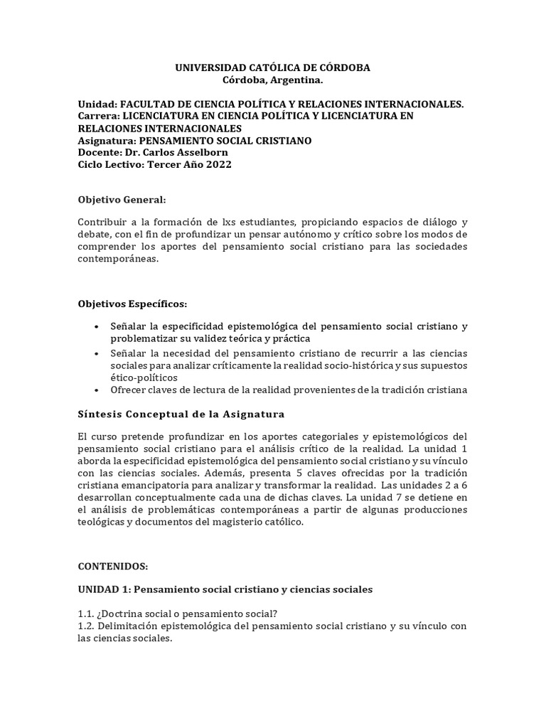 PROGRAMA PSC 2022 Tercer Aã o Agosto 2022 | PDF | Jesús | Ideologías