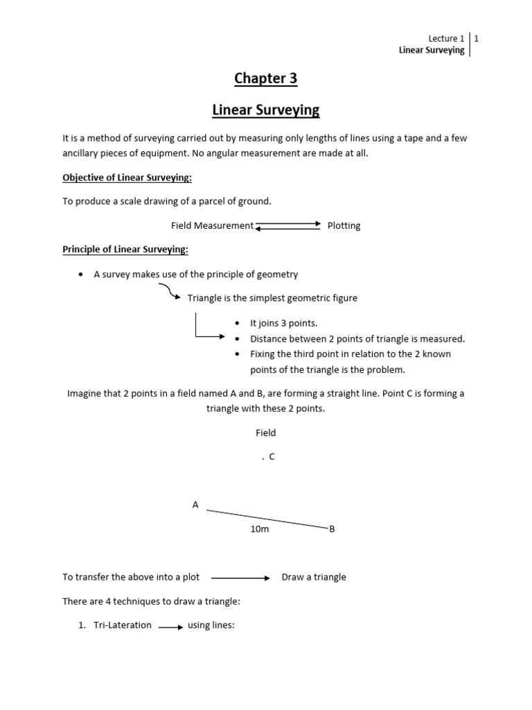 Linear Surveying Techniques Explained | PDF | Surveying | Angle