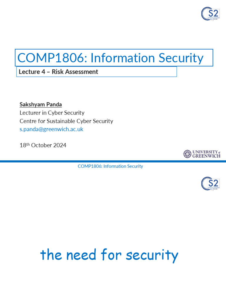 L4-COMP1806-2024 | PDF | Information Security | Risk