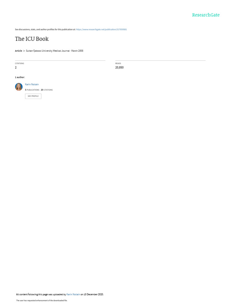 The Icu Book | PDF | Intensive Care Medicine | Intensive Care Unit