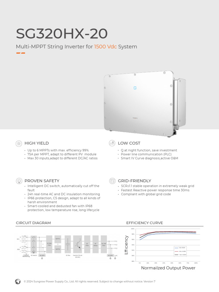 DS 20241218 SG320HX-20 Datasheet V7 EN | PDF | Electronics | Electrical Engineering