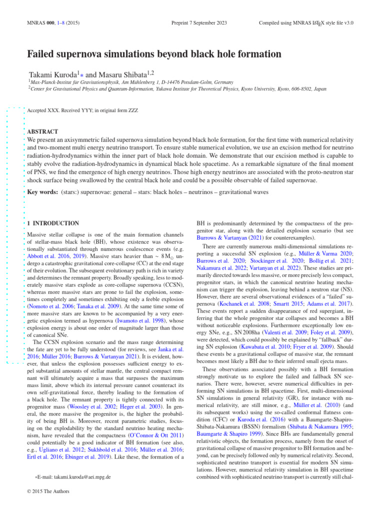 2307.06192v2 | PDF | Supernova | Neutrino
